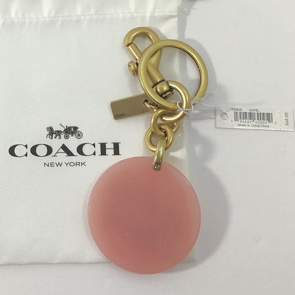 Coach | Accessories | Coach C Disk Keychain Bag Pink Charm Nwt | Poshmark